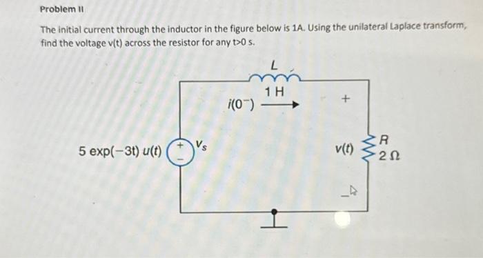 Solved The initial current through the inductor in the | Chegg.com