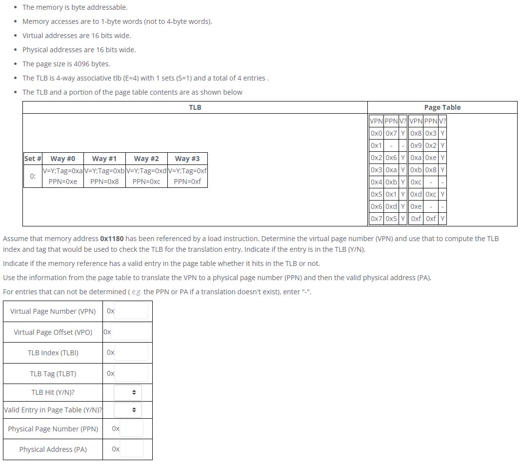 Solved Assume the following:*The memory is byte | Chegg.com