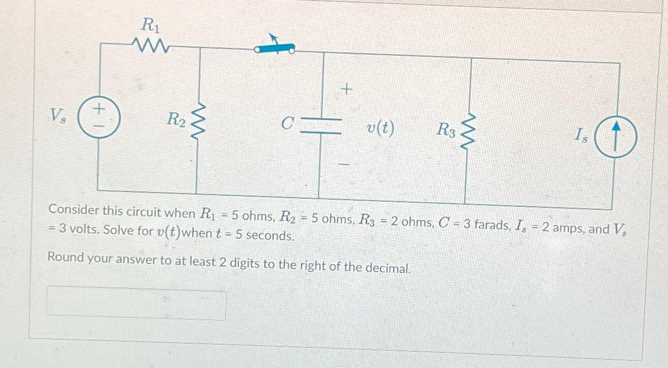 Solved Consider this circuit when R1=5 ﻿ohms, R2=5 ﻿ohms, | Chegg.com