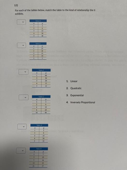 Solved 2) Match the descriptions of these population | Chegg.com