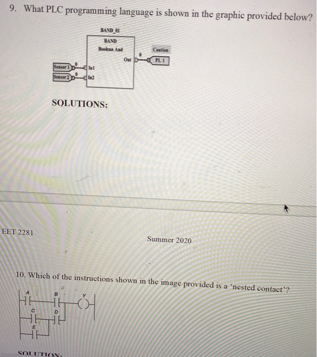 Solved 7. Given the ladder logic program below, write the | Chegg.com