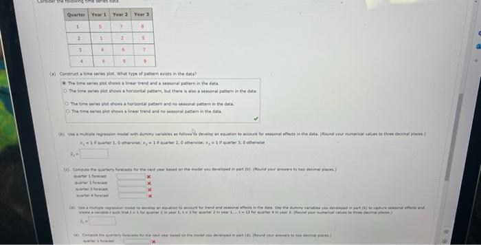 Solved (a) Contruct a time lares plet. What tvee it pattern | Chegg.com