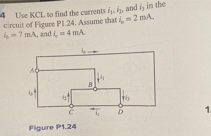 Solved 4 Use KCL to find the currents ij, i2, and iz in the | Chegg.com