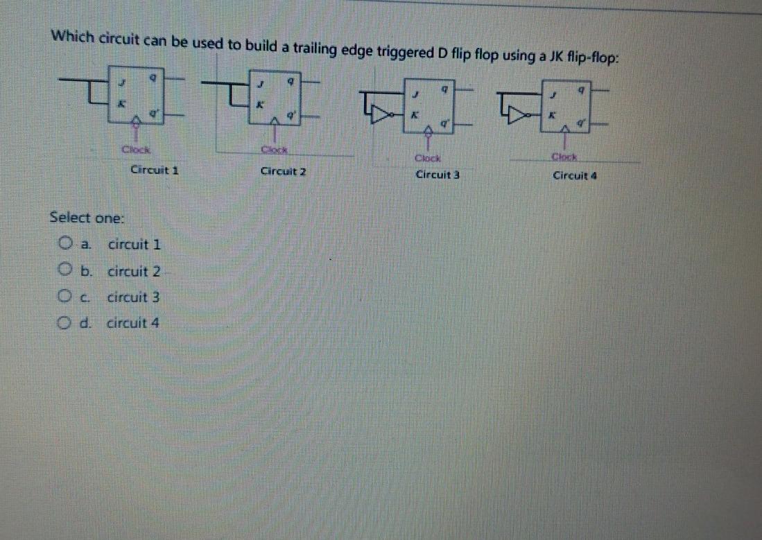 Solved Which circuit can be used to build a trailing edge | Chegg.com