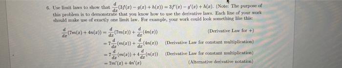 Solved 6. Use limit laws to show that | Chegg.com