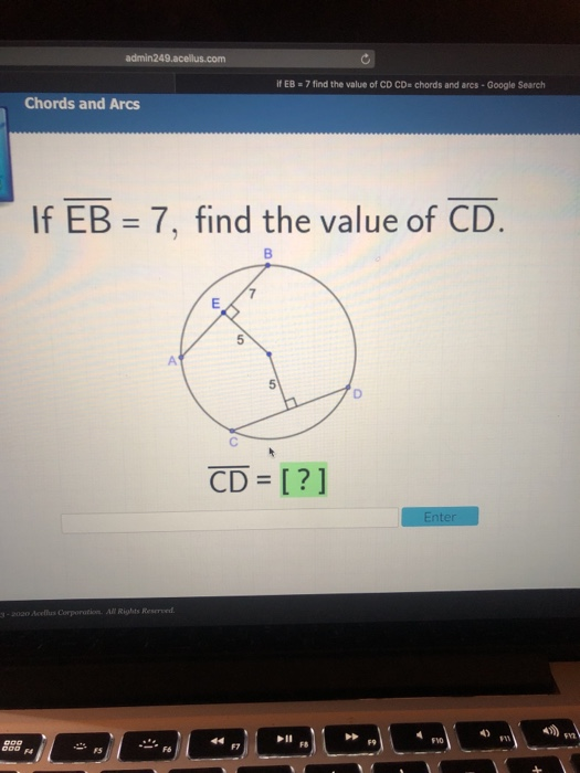 Solved admin249.acellus.com if EB = 7 find the value of CD | Chegg.com