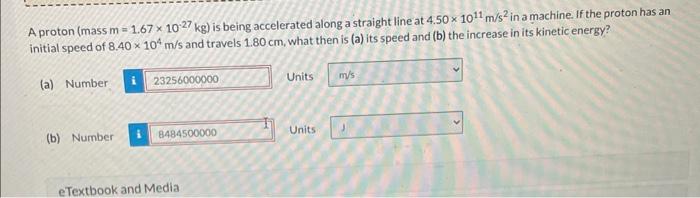 Solved A proton (mass m=1.67×10−27 kg ) is being accelerated | Chegg.com