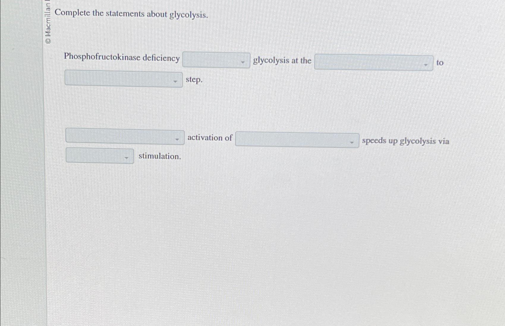 Solved Phosphofructokinase deficiency glycolysis at the to | Chegg.com