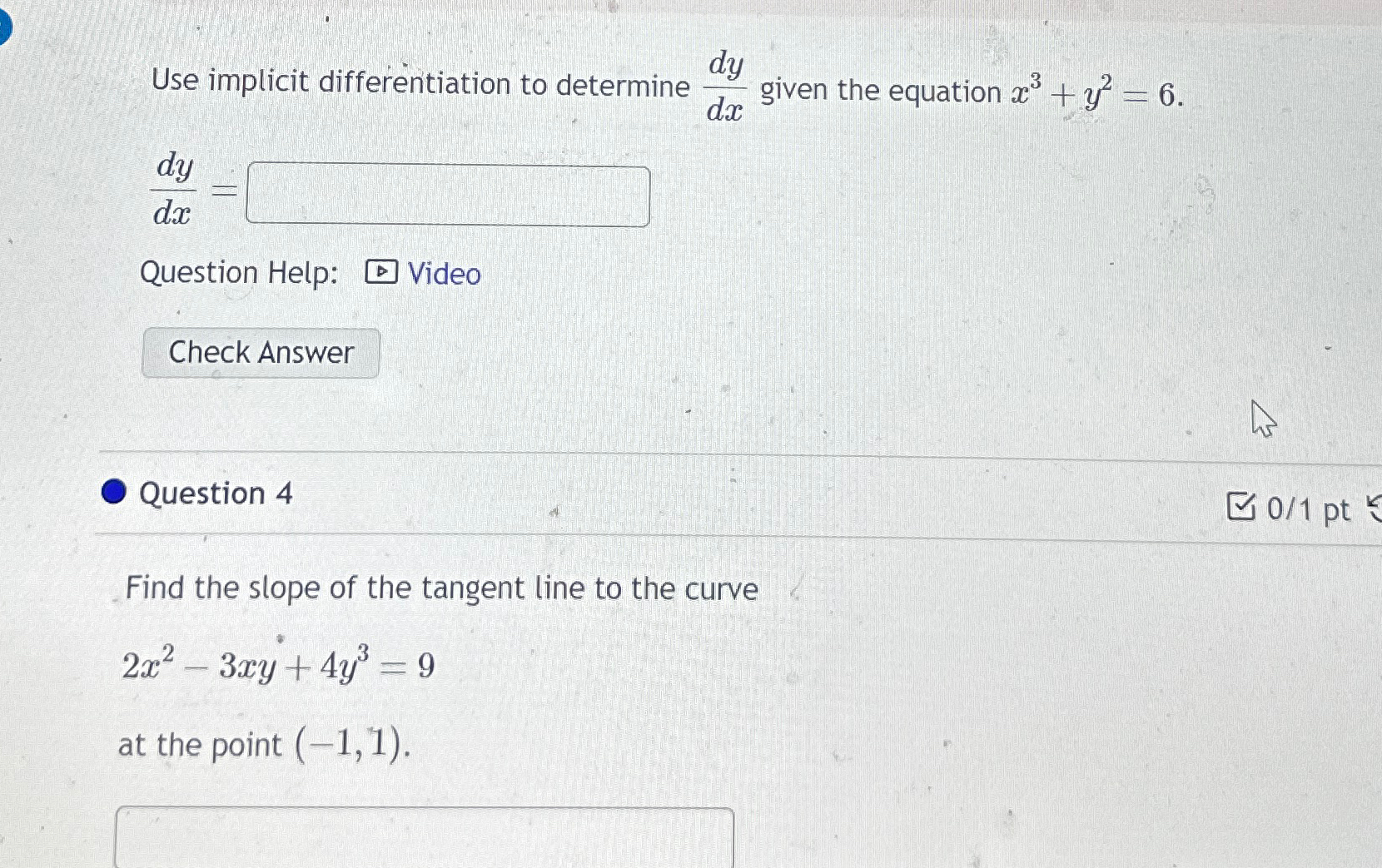 Solved Use implicit differentiation to determine dydx ﻿given | Chegg.com