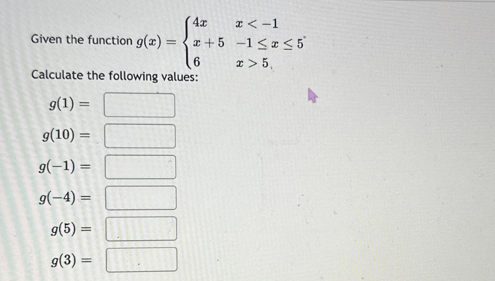 Solved Given the function | Chegg.com
