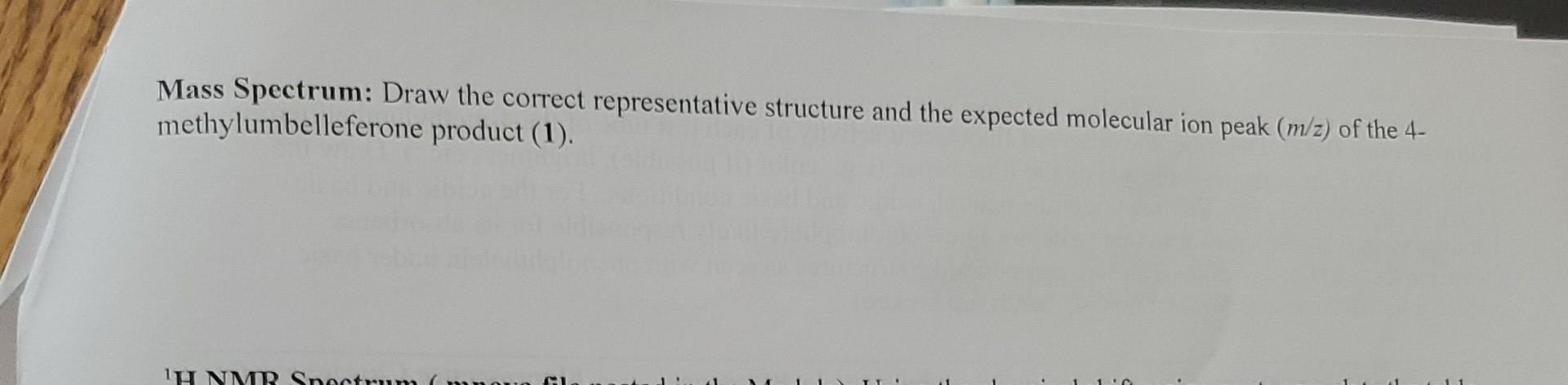 Solved Mass Spectrum: Draw the correct representative | Chegg.com