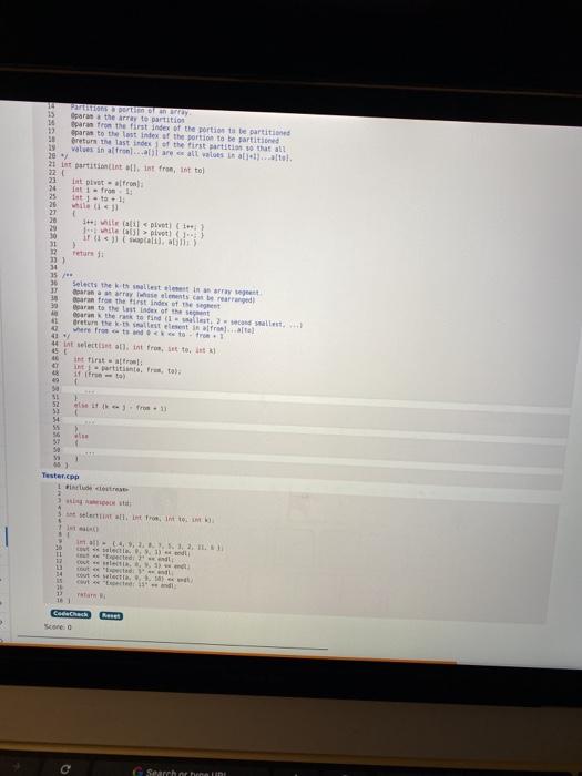 7. To find the k-th smallest element in an array, | Chegg.com