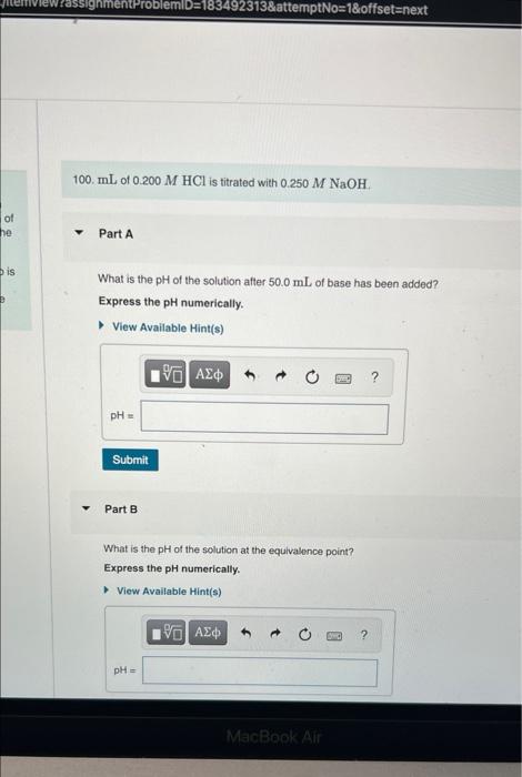 Solved A titration involves adding a reactant of known | Chegg.com