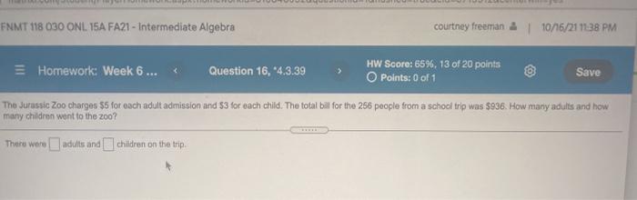 Solved FNMT 118 030 ONL 15A FA21 - Intermediate Algebra | Chegg.com