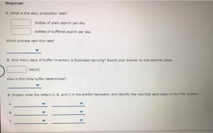 Solved Drum-Buffer-Rope System Duckstein, Inc., manufactures | Chegg.com