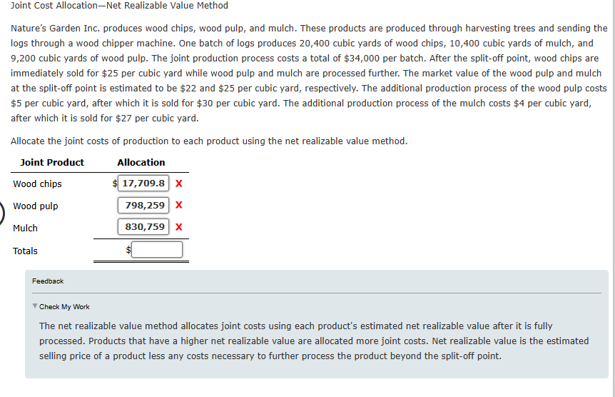 Solved Joint Cost Allocation-Net Realizable Value | Chegg.com