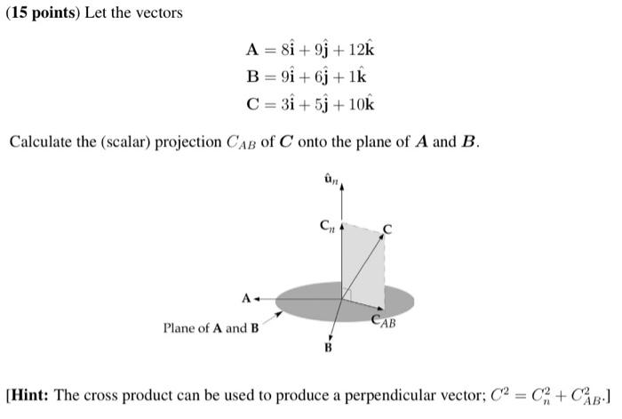 Solved (15 points) Let the vectors | Chegg.com