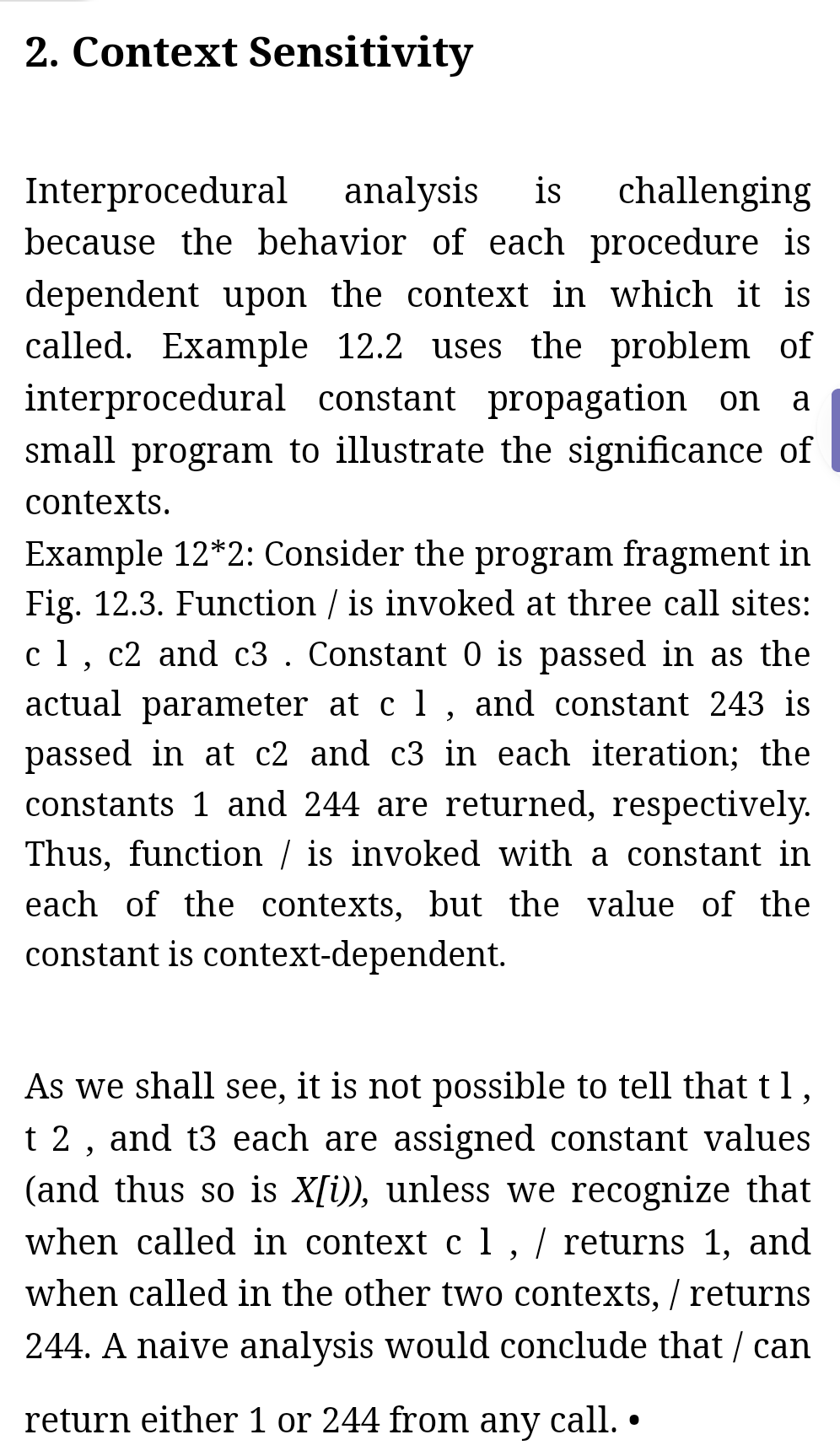 Solved Example 1 2 . 1 : Figure 12.1 shows a C program that | Chegg.com