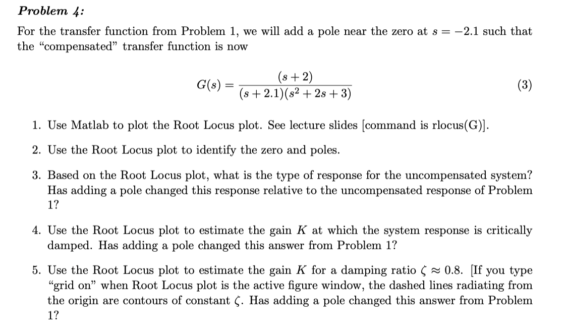 Solved Problem 4: ALL PARTS COMPLETEDFor the transfer | Chegg.com