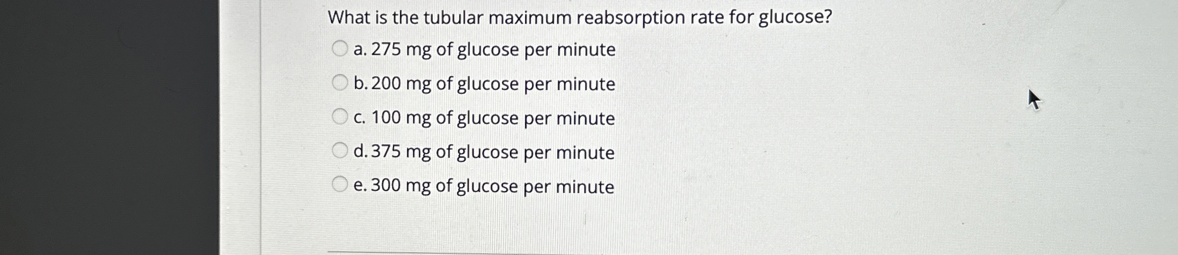 Solved What is the tubular maximum reabsorption rate for | Chegg.com