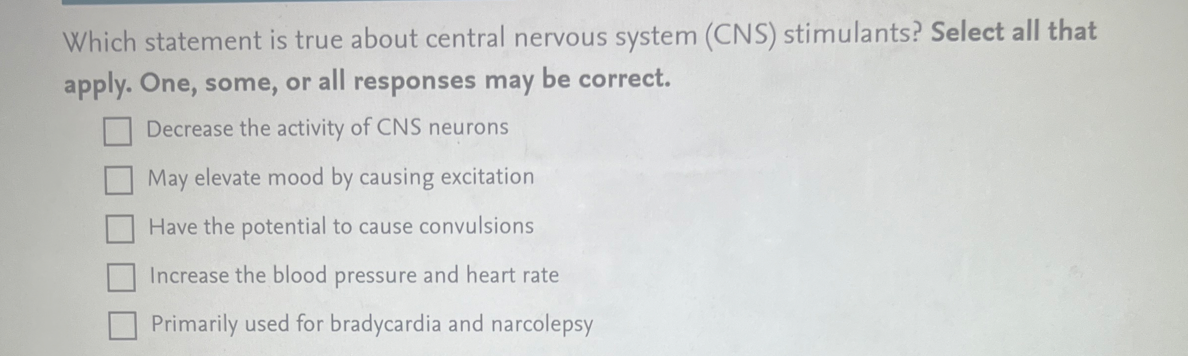 Solved Which statement is true about central nervous system | Chegg.com