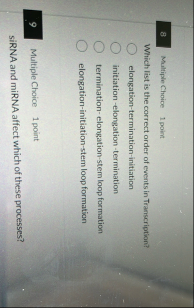 Solved Multiple Choice 1 ﻿pointWhich list is the correct | Chegg.com