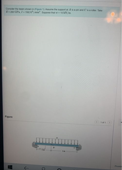 Solved Consider the beam shown in (Figure 1). Assume the | Chegg.com