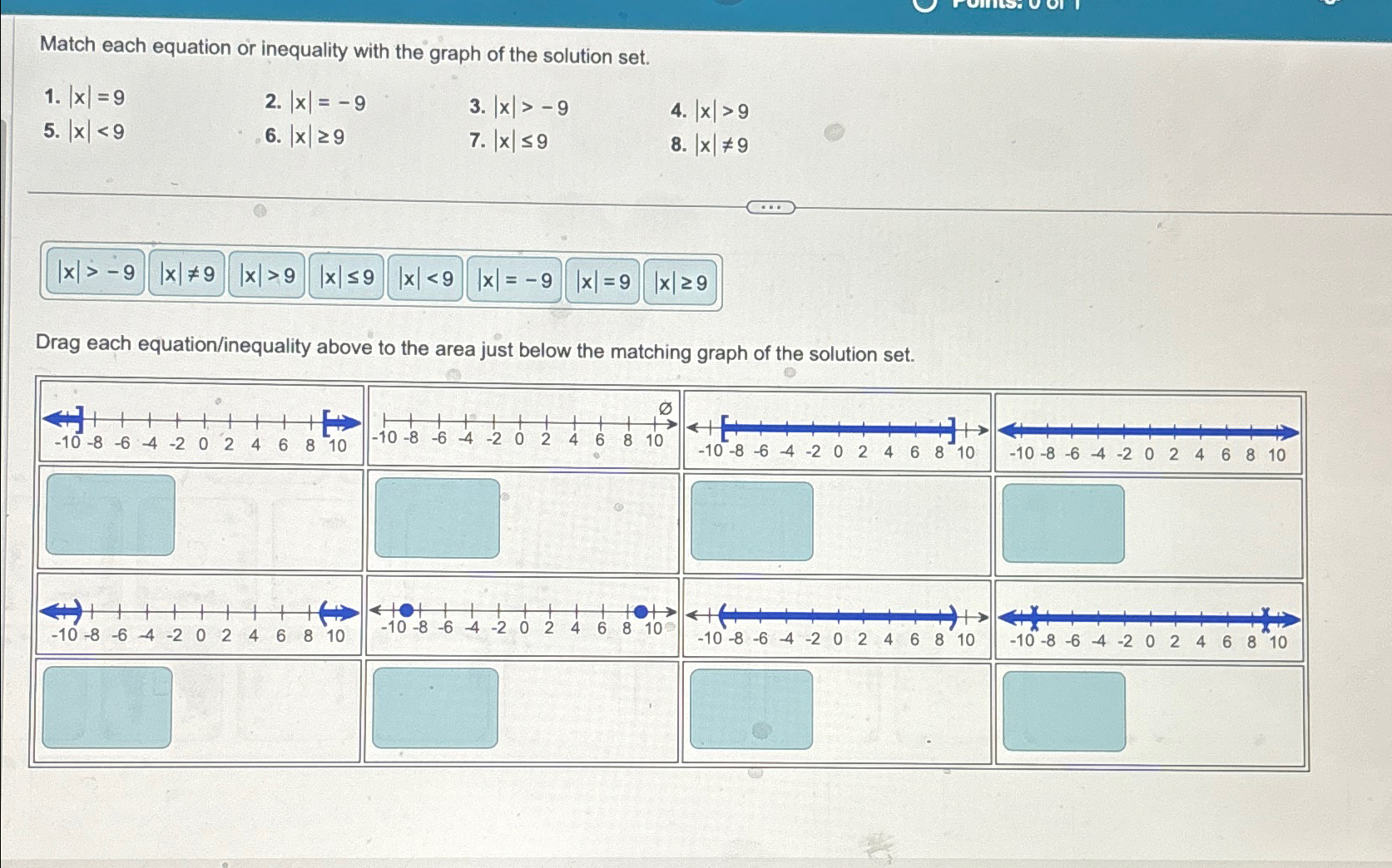 Solved Match each equation or inequality with the graph of | Chegg.com