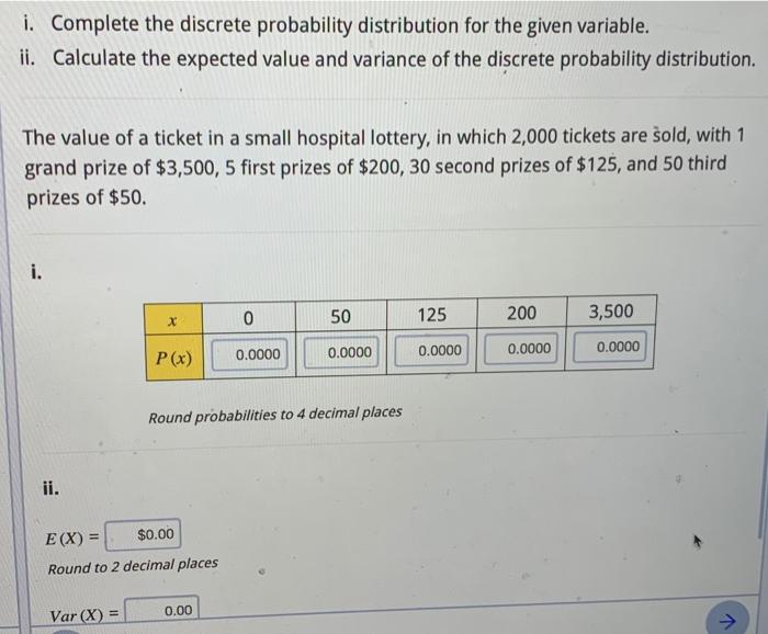 Solved Calculate the mean and standard deviation of the | Chegg.com