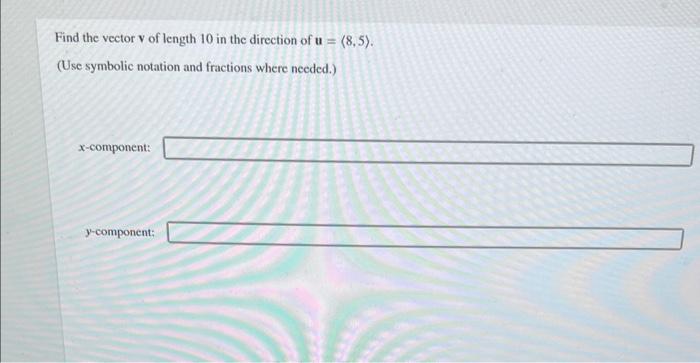 Solved Find the vector v of length 10 in the direction of | Chegg.com