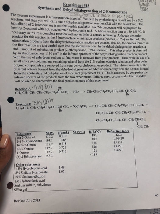 Solved Show Mechanism reaction steps for A (2 Octanol | Chegg.com