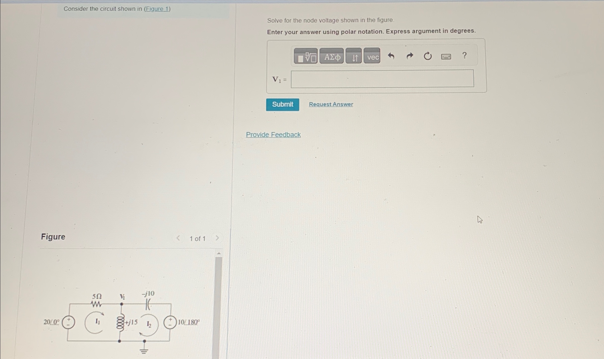 Solved Consider the circuit shown in (Figure 1)Solve for the | Chegg.com