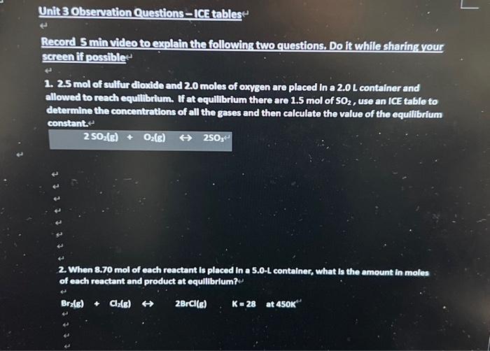 Solved Unit 3 Observation Questions - ICE tables Record 5 | Chegg.com