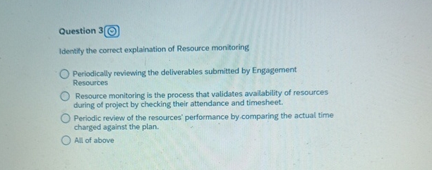 Solved Question 3Identify the correct explaination of | Chegg.com