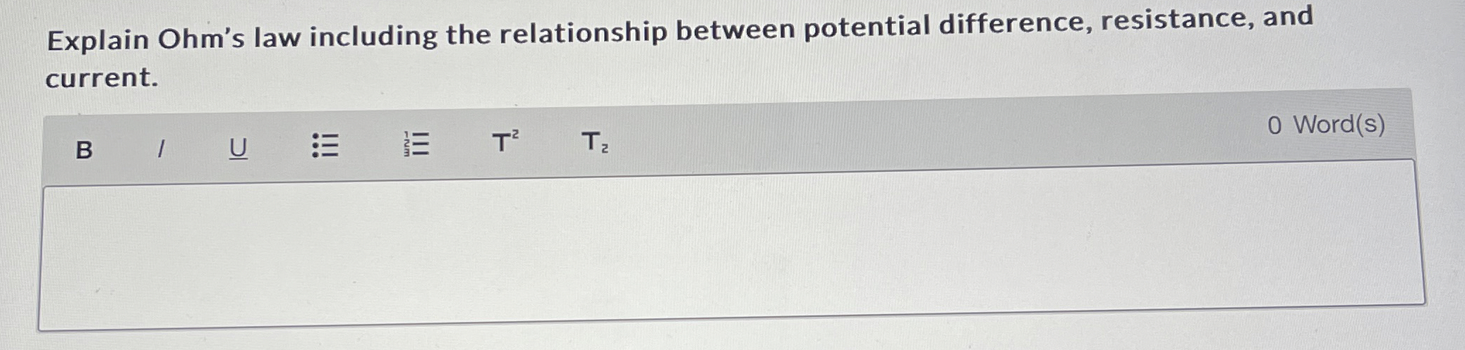 Solved Explain Ohm's law including the relationship between | Chegg.com