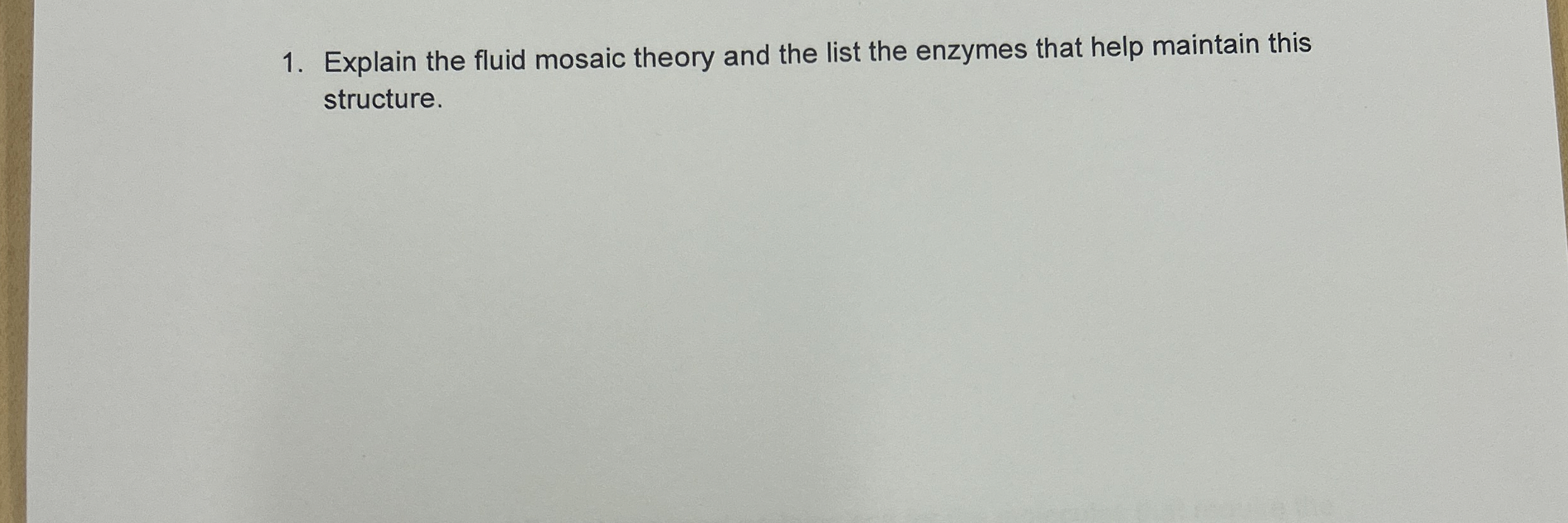 Solved Explain the fluid mosaic theory and the list the | Chegg.com