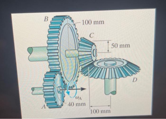 Solved The motor turns gear A with an angular acecolerason | Chegg.com