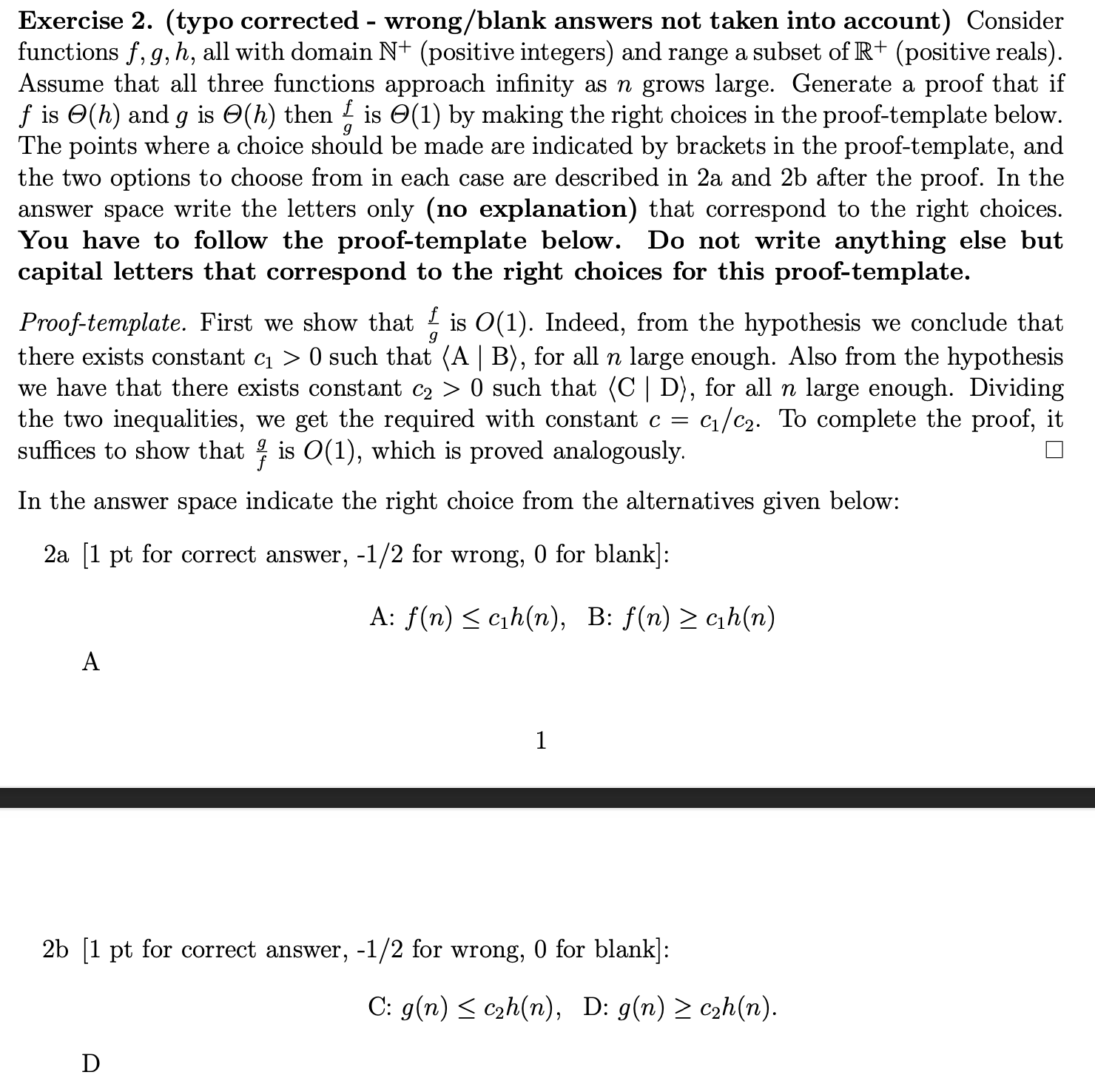Solved Exercise 2. (typo corrected - ﻿wrong/blank answers | Chegg.com