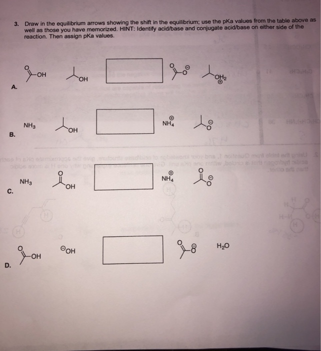 Solved 3. Draw in the equilibrium arrows showing the shift | Chegg.com