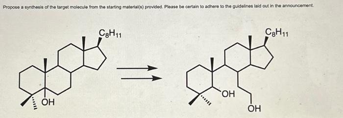 Solved Propose a synthesis of the target molecule from the | Chegg.com