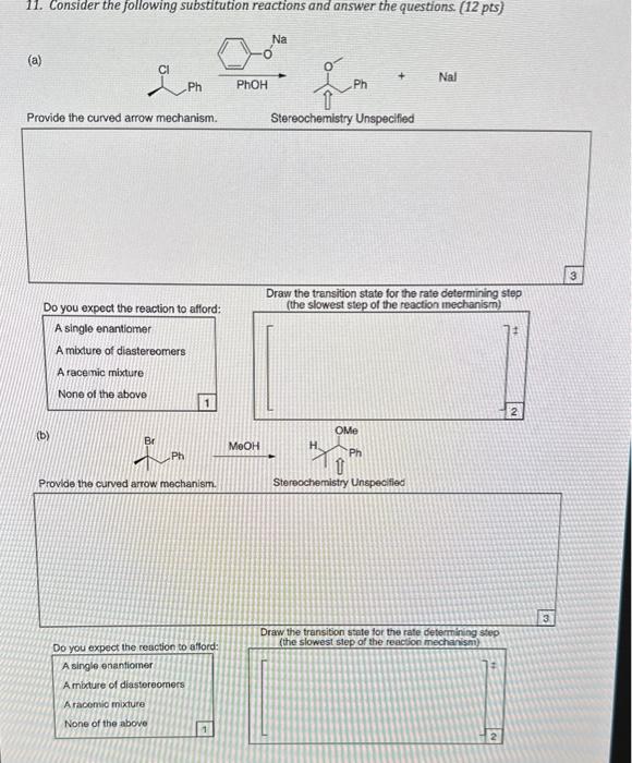 Solved (a) Stereochemistry Unspecified Provide the curved | Chegg.com