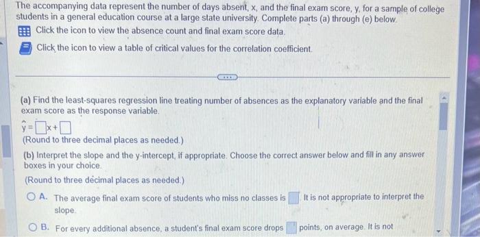 The accompanying data represent the number of days | Chegg.com