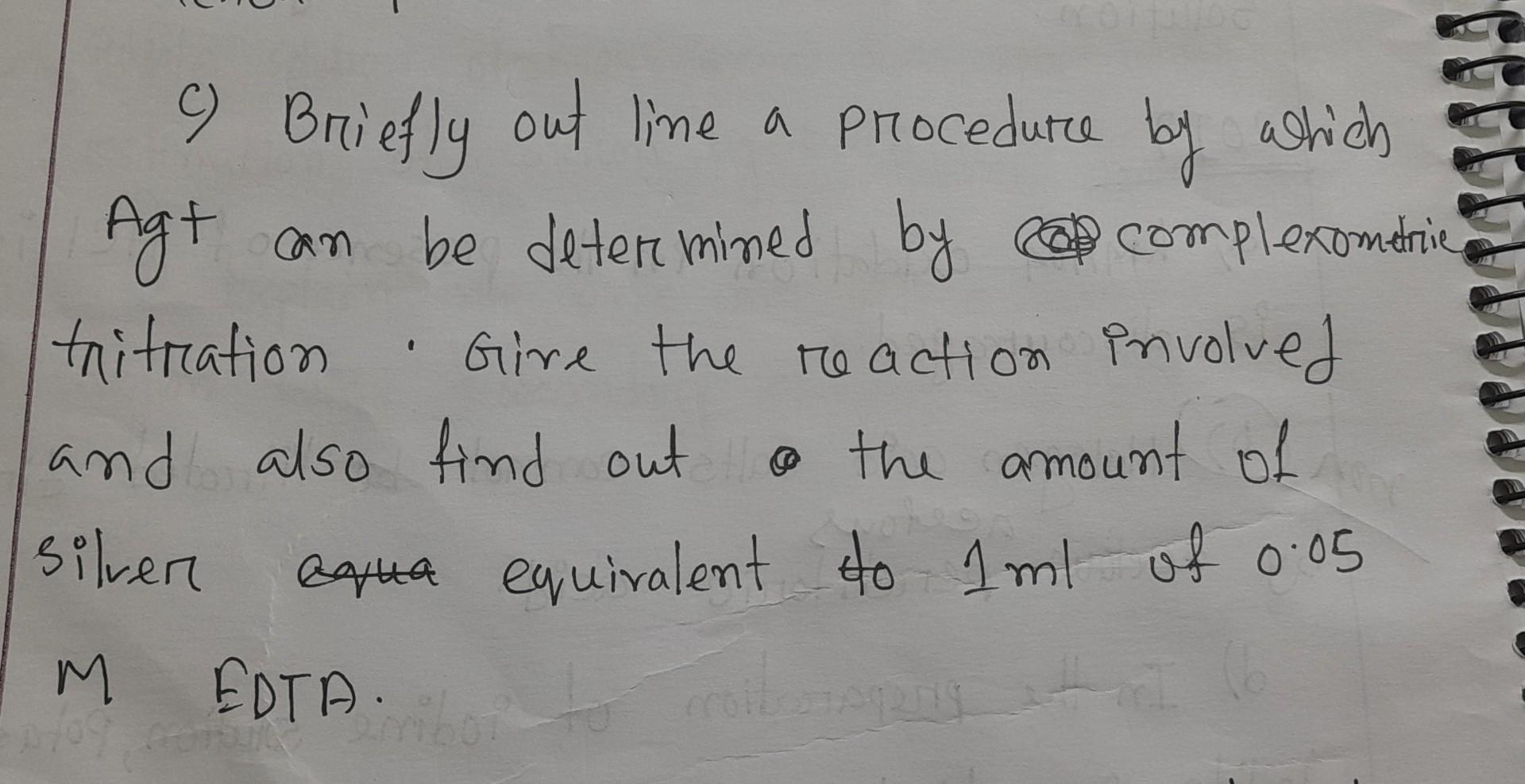 Solved c) Briefly out line a procedure by which Agt an be | Chegg.com