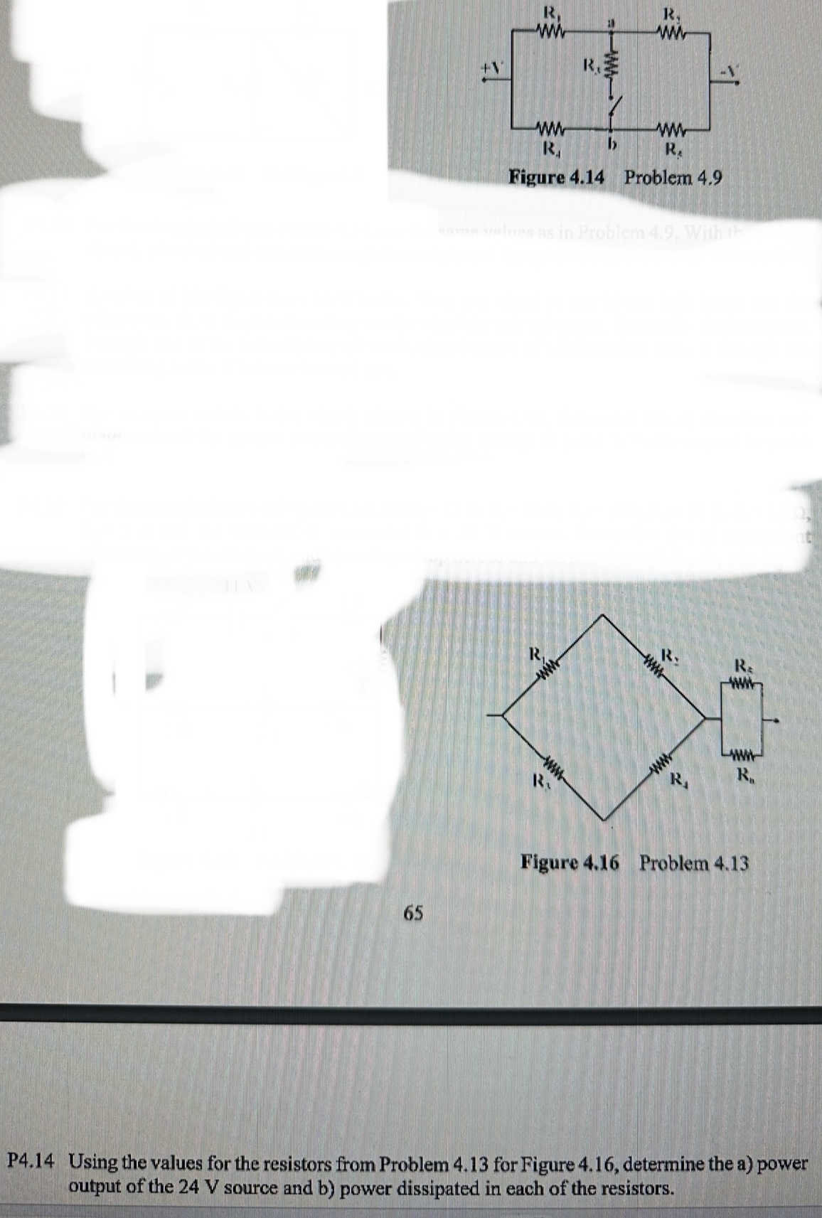 P4.14 ﻿Using the values for the resistors from | Chegg.com