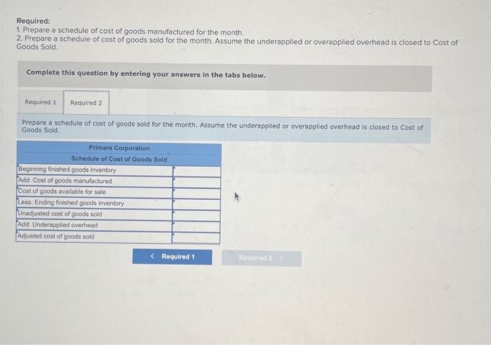 Solved Exercise 3-3 (Algo) Schedules of Cost of Goods | Chegg.com