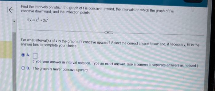 Solved Find the intervals on which the graph of f is concave | Chegg.com