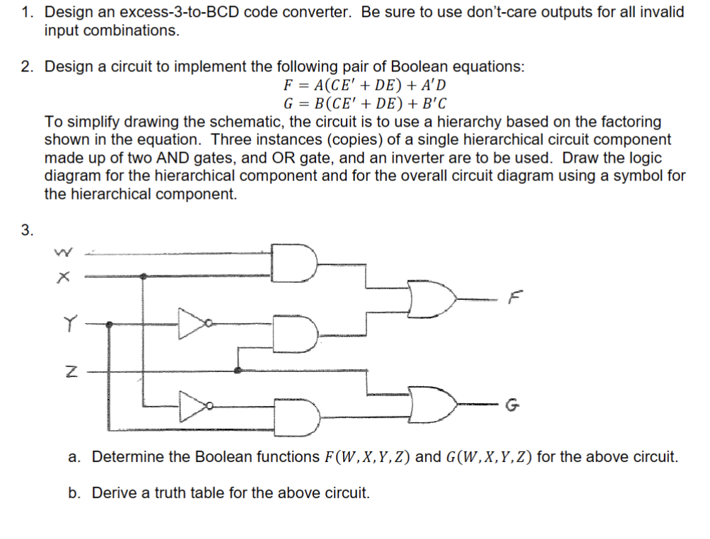 Solved Design an excess-3-to-BCD code converter. Be sure to | Chegg.com
