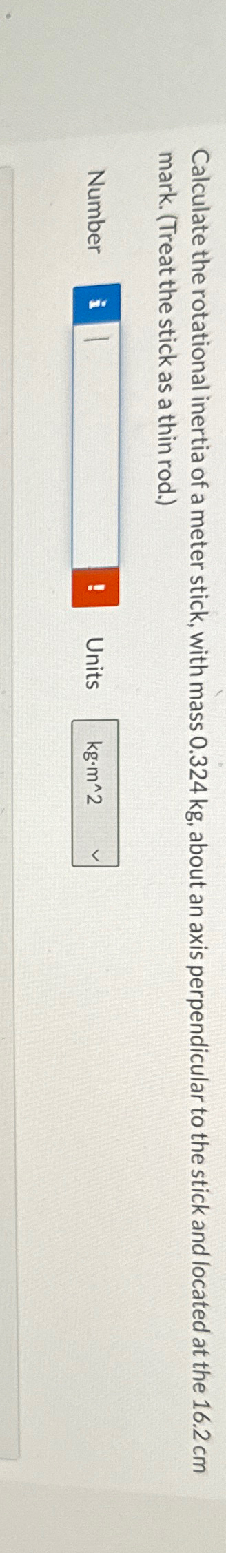 Solved Calculate the rotational inertia of a meter stick, | Chegg.com