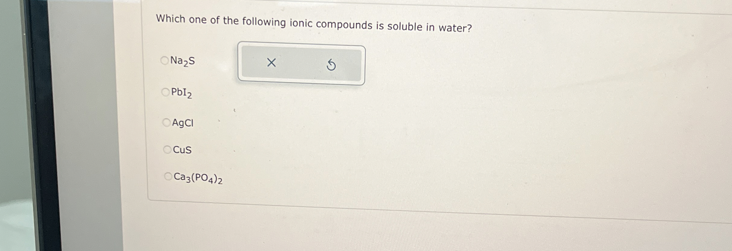 Solved Which one of the following ionic compounds is soluble | Chegg.com