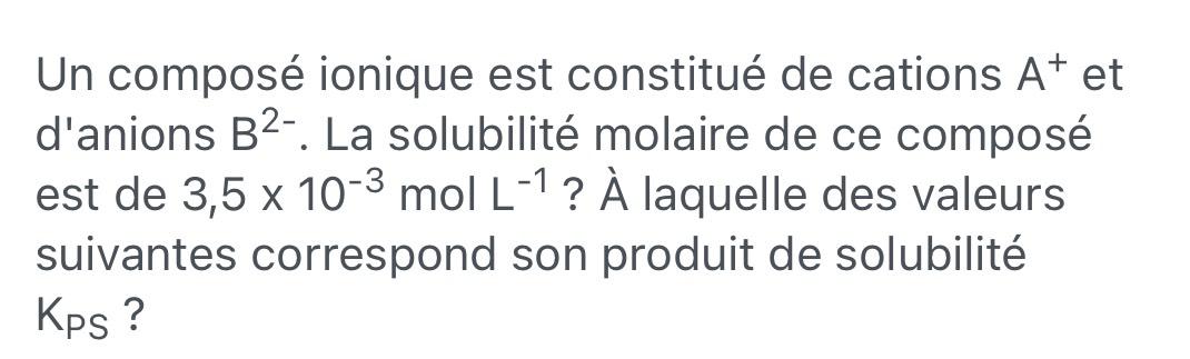Solved Un composé ﻿ionique est constitué ﻿de cations A+et | Chegg.com